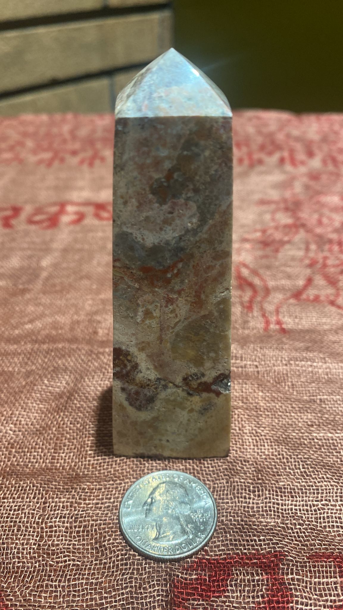 Large Moss Agate Obelisk | Katmandu | Eugene, OR – Katmandu Trading Company