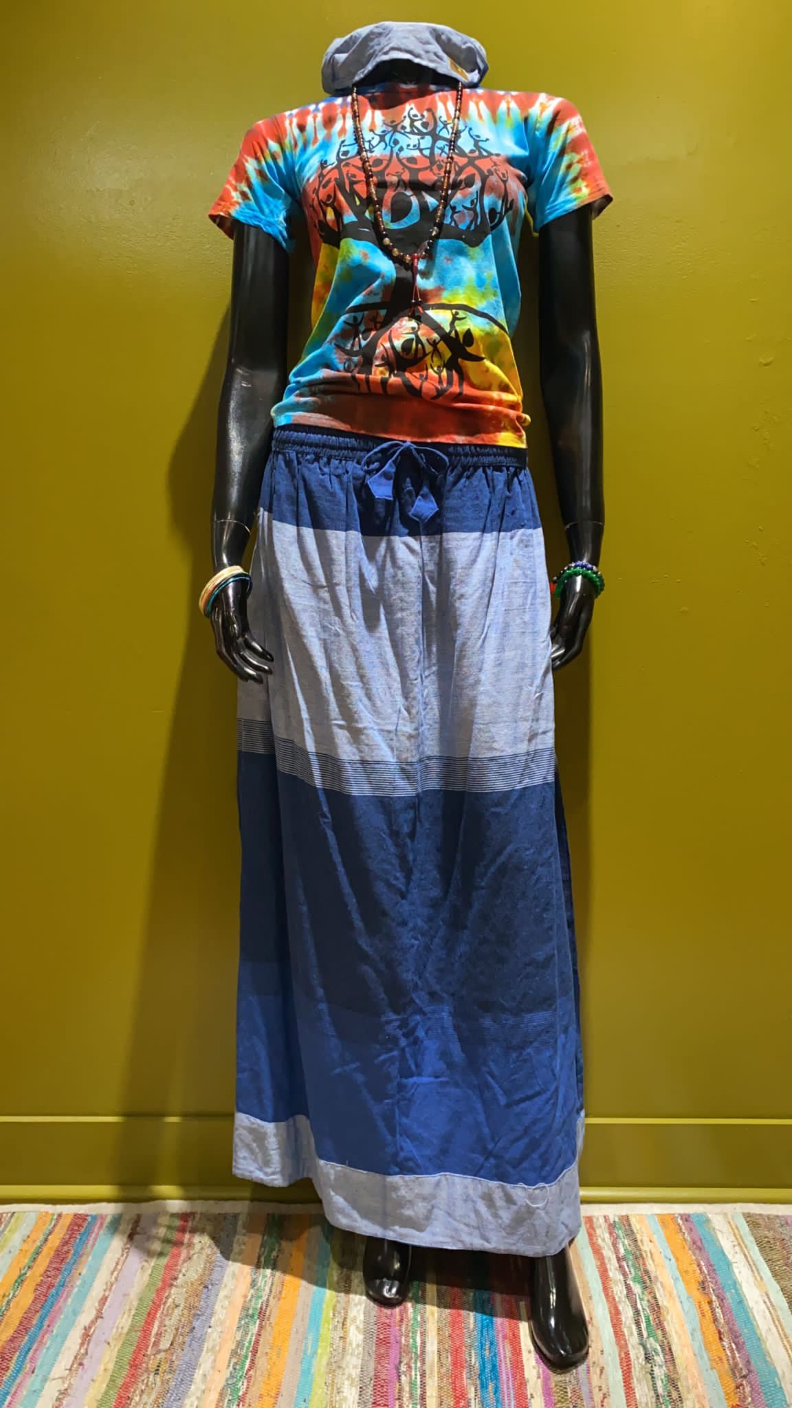Long Drawstring Skirt - Tri Color | Katmandu | Eugene, OR – Katmandu ...